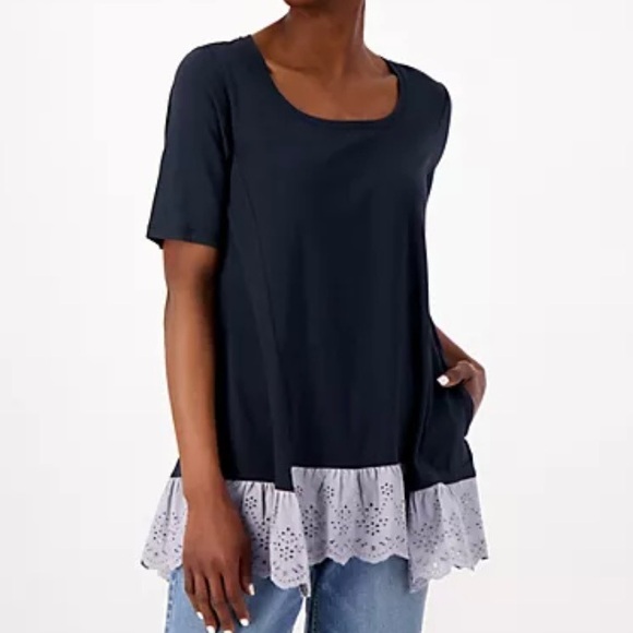 LOGO by Lori Goldstein | Tops | Logo By Lori Goldstein Cotton Modal ...